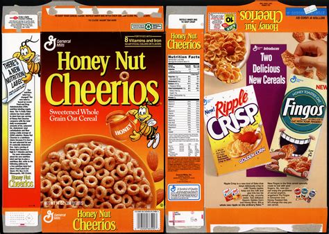 Cheerios Box Back General Mills Honey Nut Cheerios Cereal Bowl Pak 1