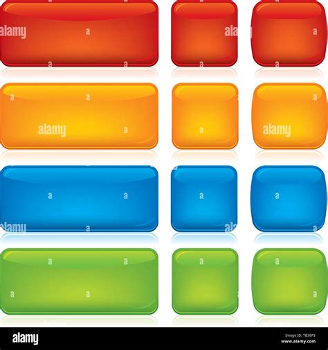 Vector Illustration Set Of Blank Candy Buttons In Assorted Colors