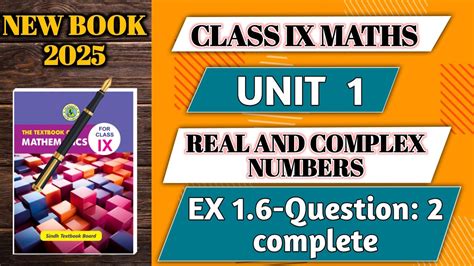 Exercise 16 Question 2 Class 9th Math Chapter 1 Unit 1 Sindh