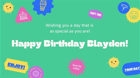 Happy Birthday Blayden Youtube