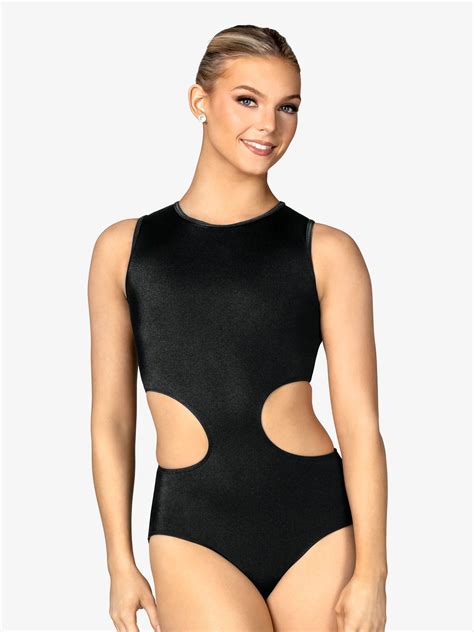 Womens Baseline Cutout Leotard Double Platinum Dp2089