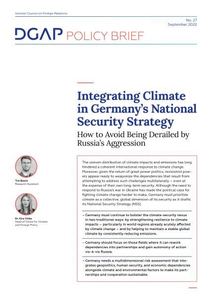 Integrating Climate In Germanys National Security Strategy Dgap