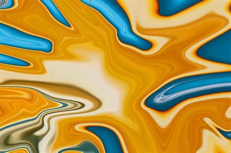 추상 화려한 대리석 유체 금속 액체 배경 디자인 프리미엄 벡터