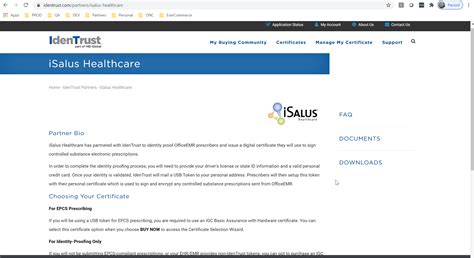 Epcs Identrust Usb Token Authentication Setup Isalus Healthcare