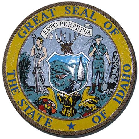 Buy Idaho State Seals Official Wooden Plaques And Podium Logo Emblems