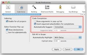 Code Completion In Xcode