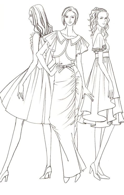 Printable Fashion Design Coloring Pages