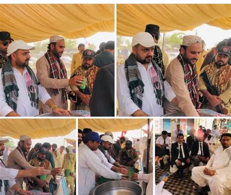 Usman ٻٻرلوءِ باءِ پاس وڪيلن جي ڌرڻي ۾ مبين جتوئي هڪ هزار ماڻهن لاءِ ماني کڻي آيو، منجهند هڪ