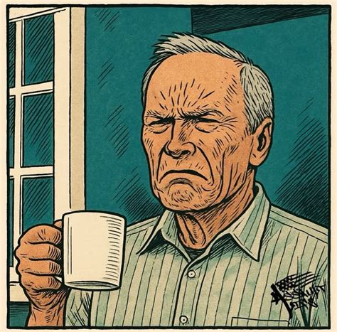 Clint Eastwood Grumpy Old Man Drawing Blank Template Imgflip