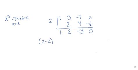 Solved Use Synthetic Division To Show That X Is A Solution Of The