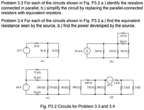 Problem 33 For Each Of The Circuits Shown In Fig P32 A Identify The Resistors Connected In