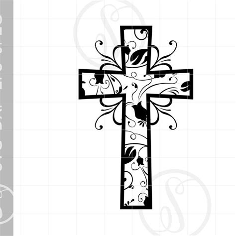 Fancy Cross Svg Etsy