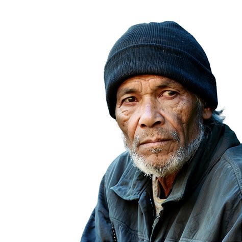 Download Homeless Man Portrait Png Csp45