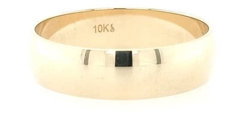 10k Y Half Round Band 6mm Size 12 Parkville Jewelers