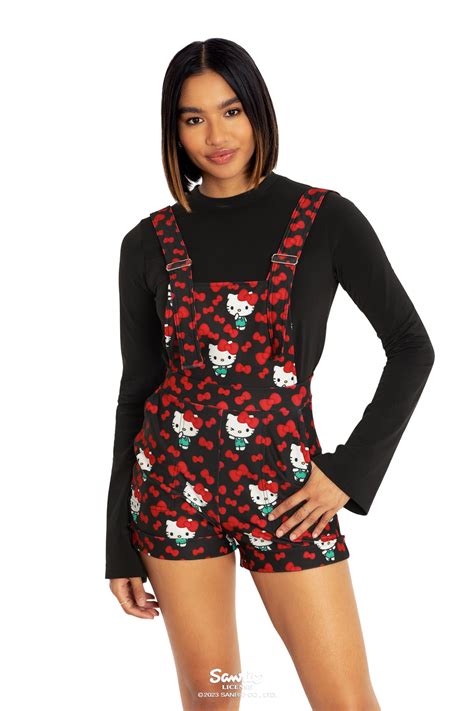 Hello Kitty Hi There Short Overalls Limited Blackmilk Clothing