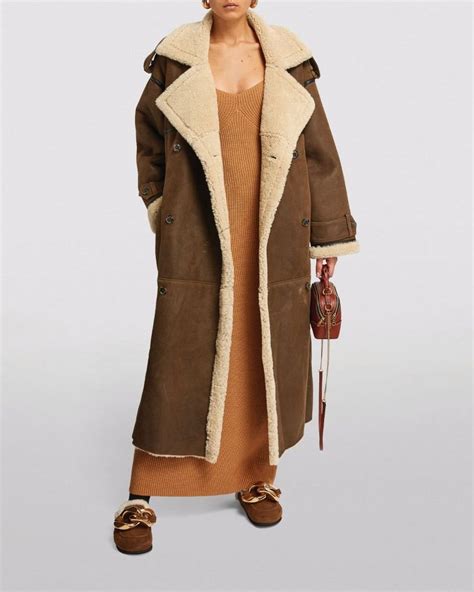 Shop Irina Shayk Shearling Coat Buy Irina Shayk Sheepskin Leather Jordan Coat