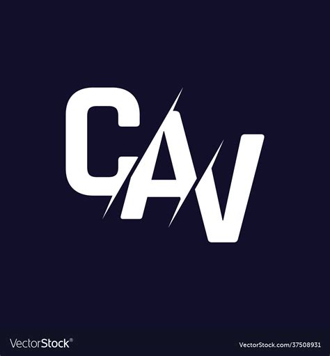Monogram Letters Initial Logo Design Cav Vector Image