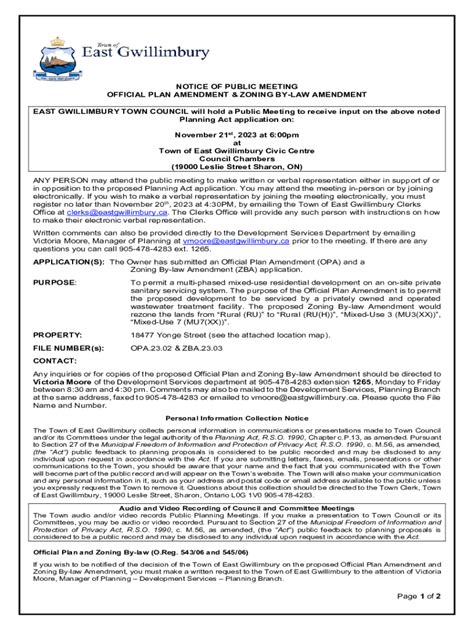 Fillable Online Official Plan Amendment Information Sheet Fax Email