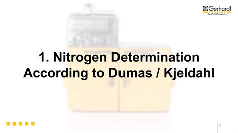 Nitrogen Determination Made Easy With Dumatherm Combustion Analyzer Ppt