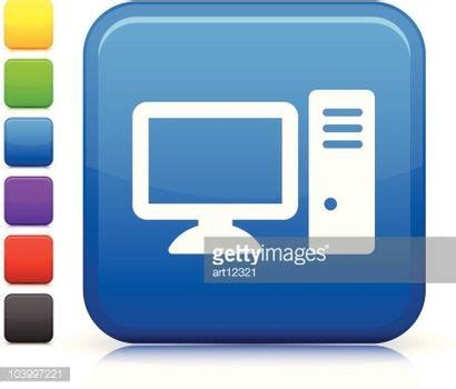 Desktop Computer Square Icon Royalty Free Vector Stock Freeimages