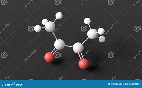 Diacetyl Molecular Structure 3d Model Molecule Butanedione