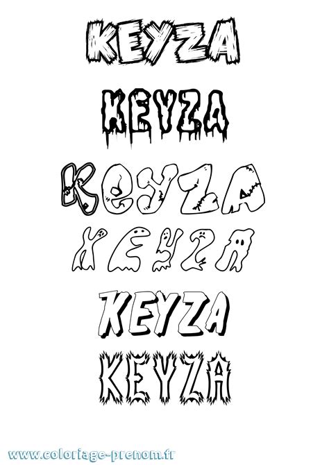 Coloriage Du Prénom Keyza à Imprimer Ou Télécharger Facilement
