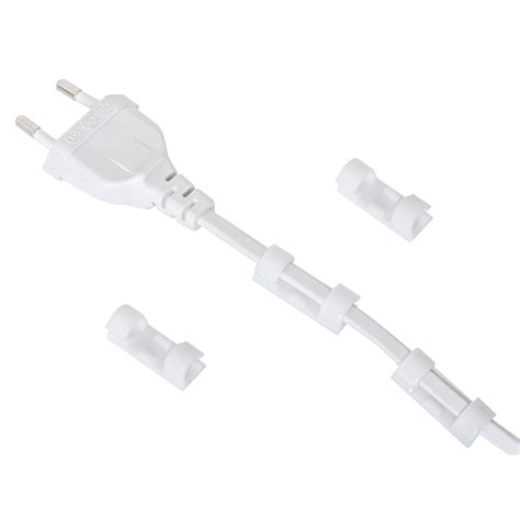 Set 20 Cleme Pentru Fire Plastic 3x1 Cm Alb Emag Ro