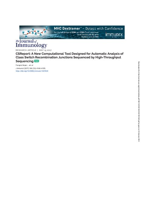 Pdf Csreport A New Computational Tool Designed For Automatic Analysis Of Class Switch