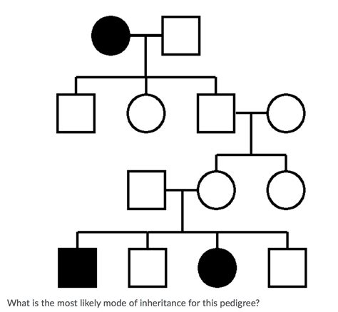 Solved What Is The Most Likely Mode Of Inheritance For This Pedigree