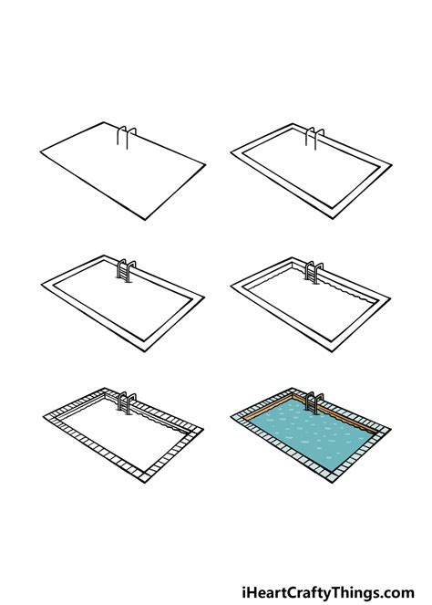 How To Draw A Pool Easy Step By Step