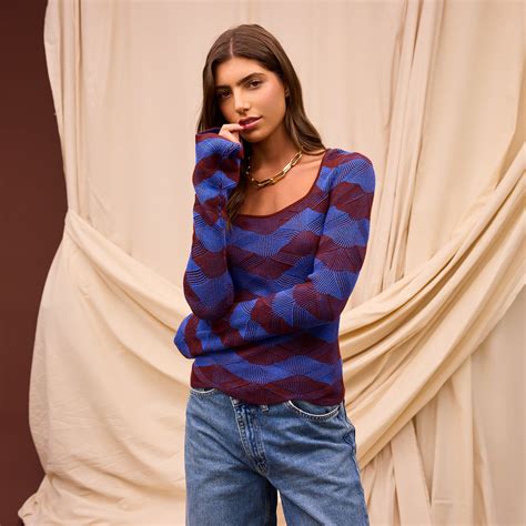 Ingrid Knit Top Rosewood Sage And Clare