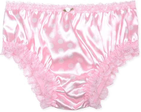 Satini Womens Satin Frilly Lace Sissy French Knickers Briefs Panties