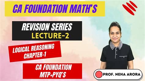Ca Foundation Logical Reasoning Chapter 1 Revision Lecture 2 Ca