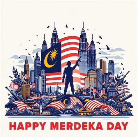 National Pride Merdeka Day Psd Banner Design Premium Ai Generated Psd