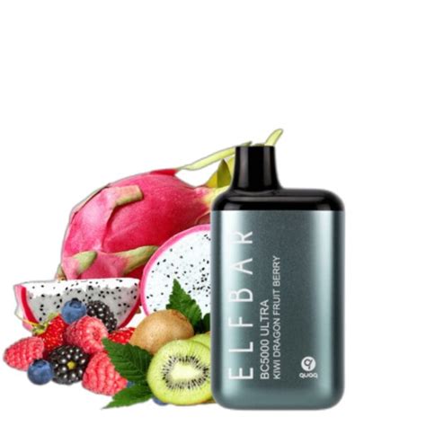 Elf Bar Bc5000 Ultra Disposable Kiwi Dragon Fruit Berry 5000 Puffs