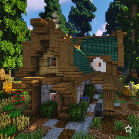 Minecraft Medieval House W Roof Overhang Minecraft Projekte