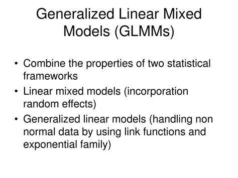 Ppt Generalized Mixed Effects Models Gmems Powerpoint