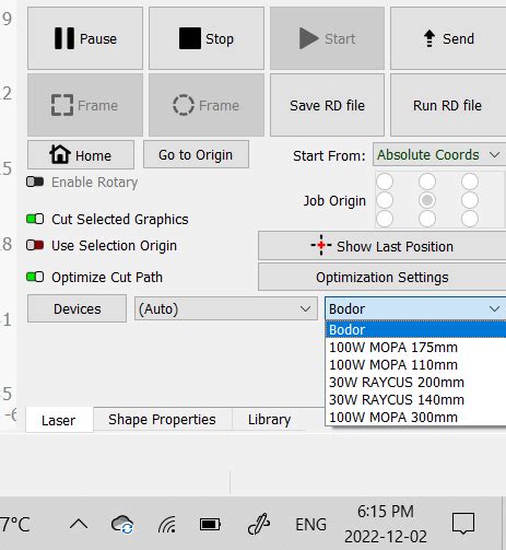 Lightburn And Multiple Machine Settings Lightburn Software Questions