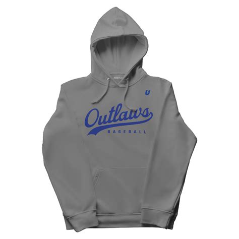 Ac Outlaws Script Classic Hoodie Grey Hustle Gear