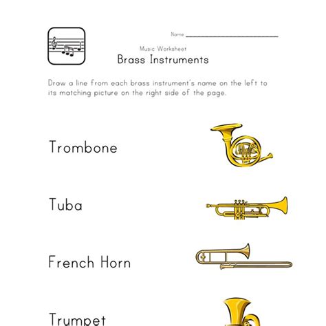 Brass Instruments Worksheet At Sherri Lewis Blog