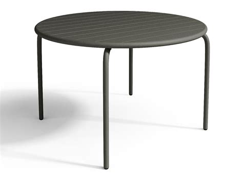 Mesa Redonda De Jardim Em Metal D 110 Cm Cinzento Escuro Mirmande