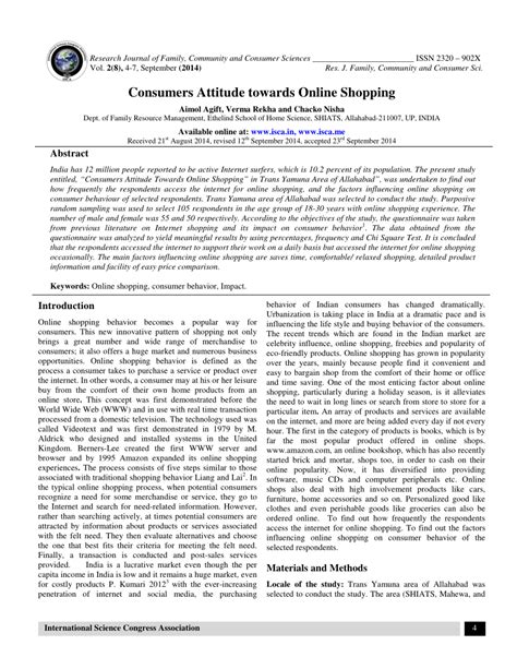 Pdf Consumers Attitude Towards Online Shopping