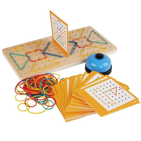 Wooden Geoboard Math Manipulative Matrix Learning Material Educational