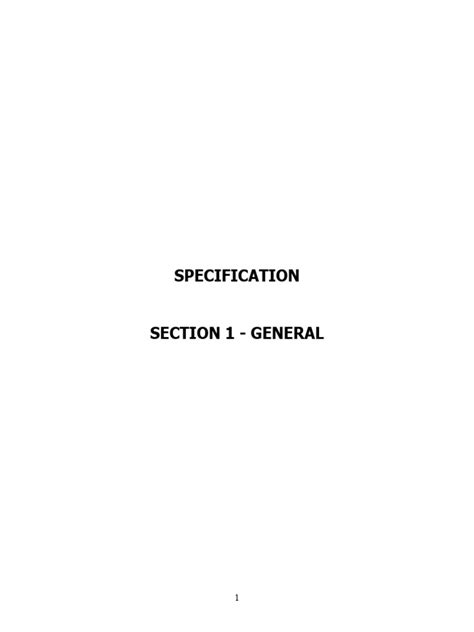 General Specification Complete Pdf Specification Technical