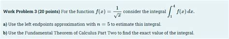 solved work problem 3 20 points for the function f x x1