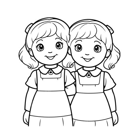 Siblings Colouring Pages