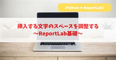 【python】挿入する文字のスペースを調整する｜reportlab基礎