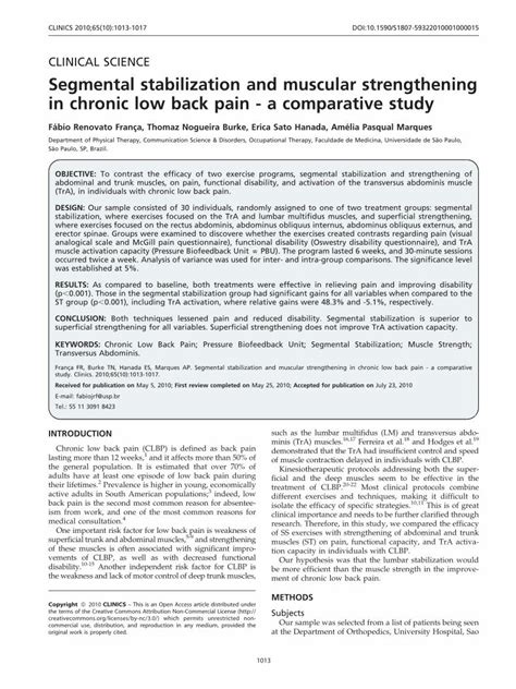 Pdf Segmental Stabilization And Muscular Strengthening In · Segmental Stabilization And Pdf Segmental Stabilization And Muscular Strengthening In · Segmental Stabilization And