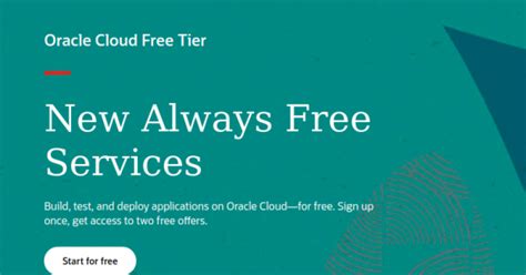 Oracle Cloud Free Tier Always Free Services 300 In Free Credits