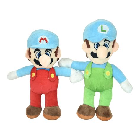 Nintendo Super Mario Bros Ice Mario And Luigi 7 Inch Plush Toys 2 Pack